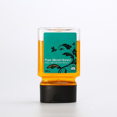China 2020 Newest 10oz/300ml Clear Plastic Honey Bottle Packaging Bottle For Honey, PET Empty Honey Bottle for sale