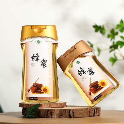 China Free Sample 250Ml 360Ml PCR RPET Bottle With Silicone Valve Lid For Dressing Sauce Honey Squeeze Bottle for sale