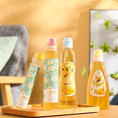 China Hot Sale 90ML 200ML 270ML 290ML 360ML Custom Logo Plastic Packaging Squeeze Sauce Honey Bottle with Air Valve for sale