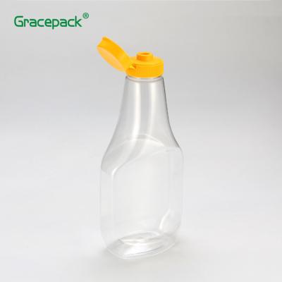 China Packaging Bottles Plastic Sauce Bottle packaging for Tomato Chilli Plastic Ketchup Honey Squeeze Bottles for sale