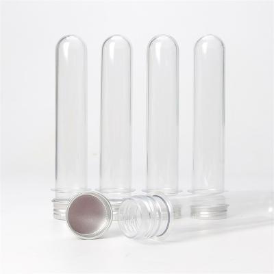 China Hot selling plastic PET 45ml container preform with aluminium lid hdpe preform Glass Bottle Pollen Storage Glass Container for sale