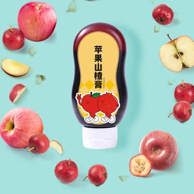 China Cheap Hot Sale Clear Empty Plastic Squeeze Apple Hawthorn Paste Honey Bear Bottles/Bee Jar With Return Cap for sale