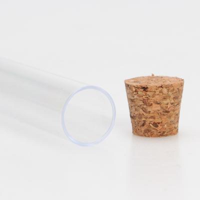 China 45ml Clear RPET Plastic Test Tube Bottles With Aluminum Cap For Candy Cookie Nuts for sale