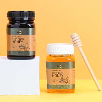 China Wholesale Square Plastic PET Container Storage Bottle With Lid Food Storage Bottle Plastic Honey Jar for sale