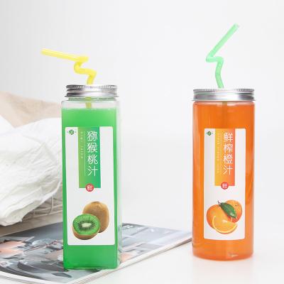 China Factory Sell Wholesale 350ML 500ML Round Empty Plastic PET Round Water Bottle For Juice With Screw Caps for sale