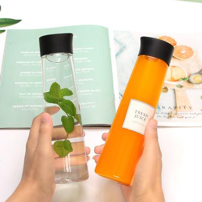 China Empty 300ml 420ml hot sale pet beverage packaging drinking plastic juice bottle refillable bottles for sale