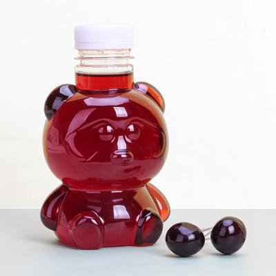 China YANGEN Bear Shape Milk Coffee Plastic Bottle Popular Transparent Milk Coffee Plastic Bottle for sale