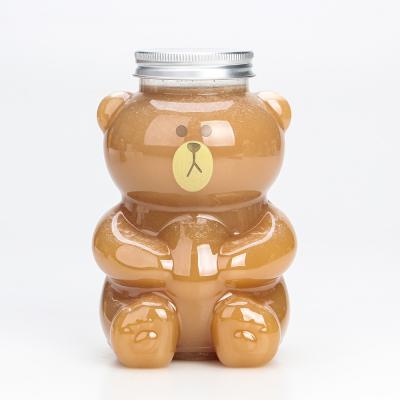 China High Quality 500ml PET Plastic Bottle Snack Storage Container Bear Shape Bottle for sale