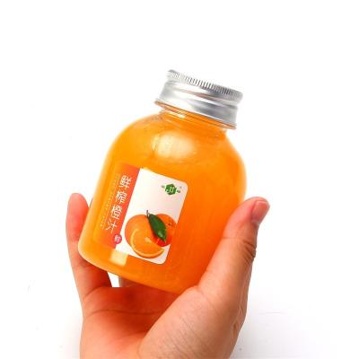 China 8 oz Mini Plastic Juice Bottles with Caps, Empty Beverage Containers for Juice Milk and Other Beverages 4oz plastic jar for sale