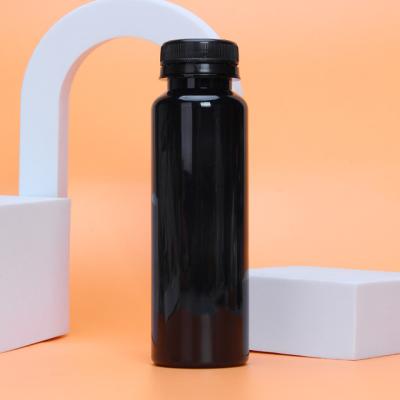China Grade PET Square Beverage Plastic Juice and Water Bottle with Cap for sale