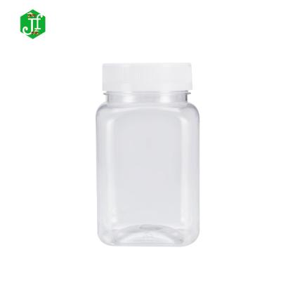 China PET beverage fruit cold juice bottle square packaging plastic beverage bottles container for sale