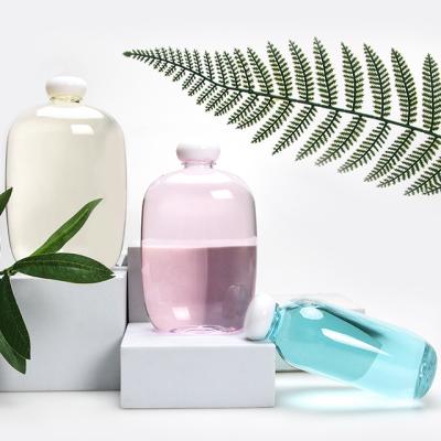 China 250ml 350ml 500ml Portable Transparent Pet Beverage Plastic Custom Logo Juice Bottles for sale