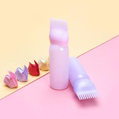 China Wholesale 180ml custom eco friendly plastic hair comb and brush applicator bottle for oil comb applicator for sale
