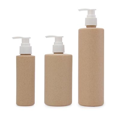 China Environmental 100% Pla Bottle 100ml-500ml Biodegradable Cosmetic Packaging Bamboo Lid Plastic Lotion Pump Bottles for sale