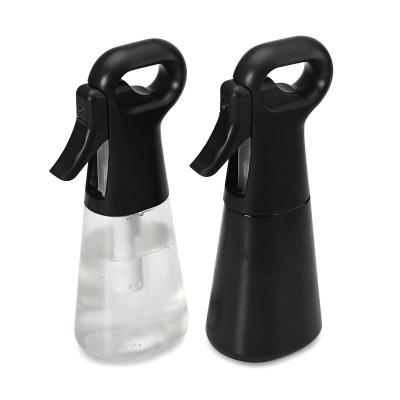 China 2021 Popular Sales 300Ml 10Oz Empty Flat  Pet Hair Care Oil Black Plastic Trigger Spray Bottle With Trigger for sale