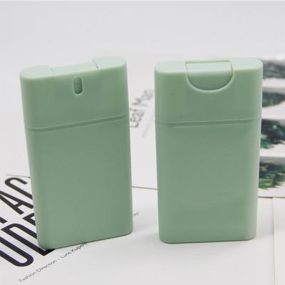 China Factory Sell 20Ml Green Custom Plastic Credit Card Flat Spray Pump Perfume Bottle,Perfume Sprayer Bottle, Handsanitizer Bottle for sale