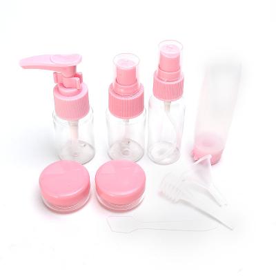 China High quality wholesale cosmetics bottle set, travel makeup set for sale