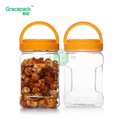 China High Quality Clear Empty Food Grade Plastic PET Jar For Cookies for sale