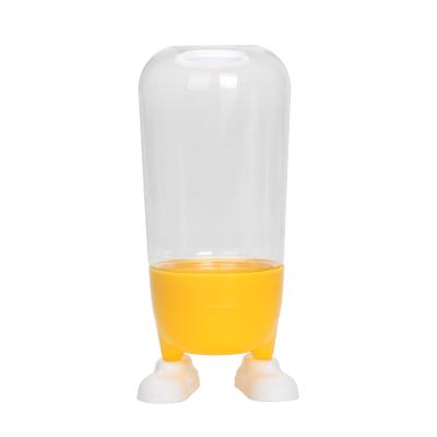 China Factory Selling Directly 290ml 300Ml Plastic Cartoon Duck Portable Honey Cookie Candy Beverage Food Sauce Salt Container Jar for sale