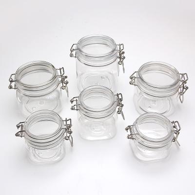 China Hot sale plastic disposable storage airtight food container, plastic food container packaging 4oz plastic jar for sale
