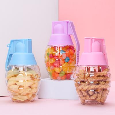 China Cartoon storage jar airtight food packaging plastic jar for sale