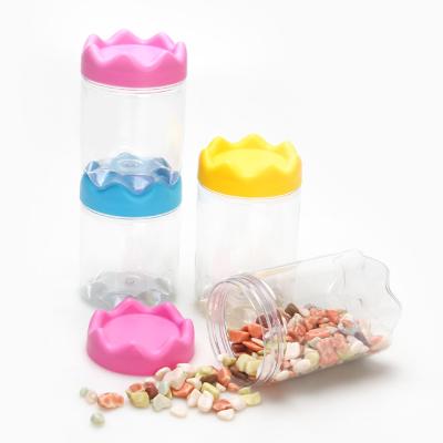 China 2022 Special Shape Candy Plastic Box Color Lids Candy Color Plastic Transparent Candy Box for sale
