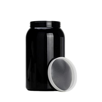 China Plastic Large Capacity Wide Mouth jars Soft Touch Powder Bottle Plastic Protein Supplement Bottle for sale