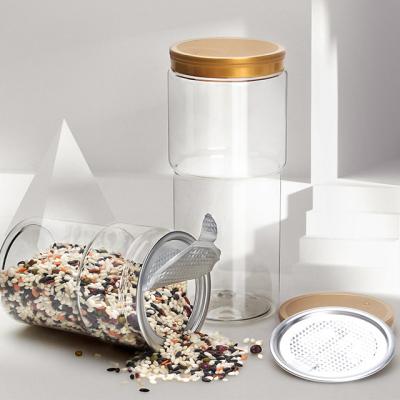 China Kitchen Plastic Food Canister Containers Storage Box With Easy Pull Lids For Kitchen for sale