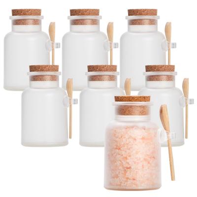 China Wholesale 100ml 200ml 300ml 500ml empty container frosted transparent plastic bath salt jar for body scrub for sale