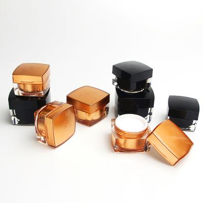 China Wholesale double wall empty luxury cosmetic containers PMMA portable cream jar un recipient en plastique for sale