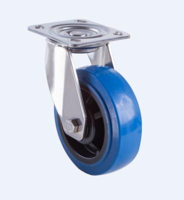 China Stainless Steel Caster Wheels Heavy Duty / Blue Swivel Chair Casters for sale