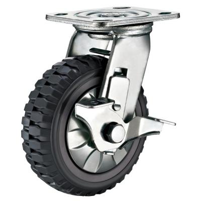 China Swivel Brake Caster Heavy Duty Polyurethane Wheel Castor 8