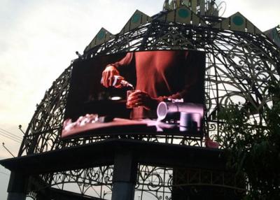 China Telas video do diodo emissor de luz do passo exterior 8mm, exposição conduzida da cor completa de SMD para a parede de construção à venda