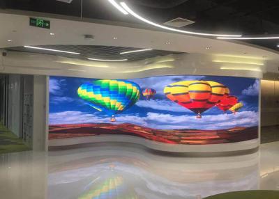 China Curved Flexible Indoor Full Color Led Display 3840Hz Refresh Rate for sale