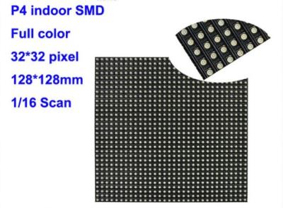 China P4 Indoor RGB LED Module with 4mm Pixel Pitch and 1200cd Brightness for High-Quality Video Walls for sale