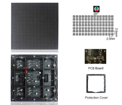 China 64*64 Resolution RGB LED Module 2.5mm Pixel Pitch Full Color Real Pixels 1R1G1B for sale