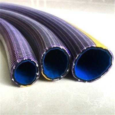 China Various Color 3 ply PVC high-tenacity Braided polyester Reinforced Medium Duty PVC Garden Hose for sale
