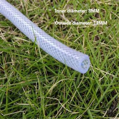 China Flexible Expandable Clear PVC Fiber Braided Reinforced Plastic Hose Water No Kink Garden pvc Hose For Gardening for sale