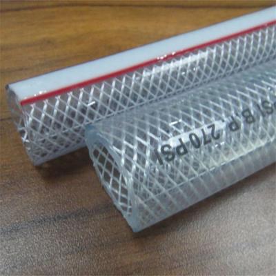 China Flexible / transparent pvc clear hose/pvc fiber braided reinforced water hose tube for sale