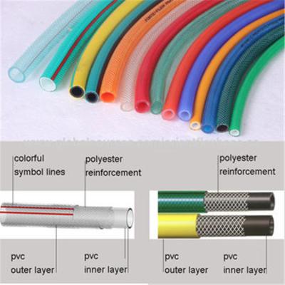 China Fibre reinforced water chemical pvc net braided reinforced vinyl pvc fiber hose for sale