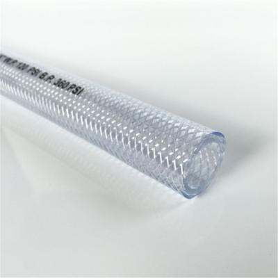China Flexible PVC Clear Nylon Braided Hose/Clear Fiber Reinforced PVC Water Hose for sale
