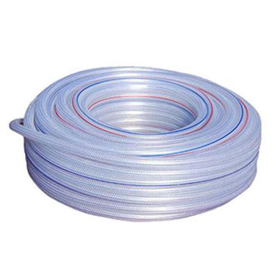 China 1 inch 25mm light blue color water garden pvc fiber reinforced hose pvc net hose for sale