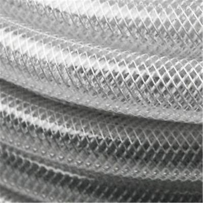 China PVC flexible water hose pipe plastic tubes Colored PVC braided fiber reinforced net hose for sale