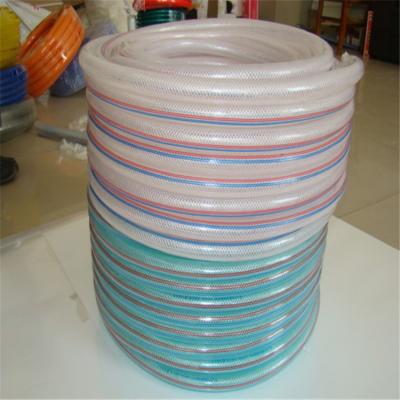China Clear PVC Fiber Reinforced Hose plastic Braided hose pipe Flexible PVC Clear Nylon for sale