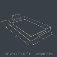 China 2mm 3mm Thickness Acrylic Tray Display Square Lucite Serving Tray for sale