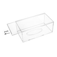 China Rectangular Hotel Acrylic Display Box Clear Plastic Tissue Box Holder for sale