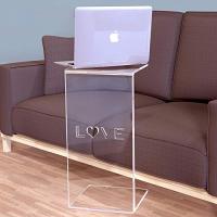 China 12mm Thickness Acrylic C Shape Accent Table Customized Logo for sale