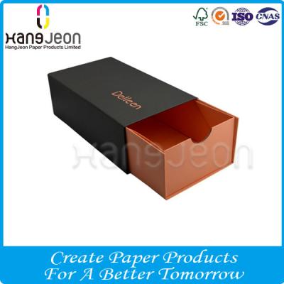 China Customized Logo Drawer Sliding Paper Box Foldable Folding Collapsilbe Paper Gift Packaging Box for sale