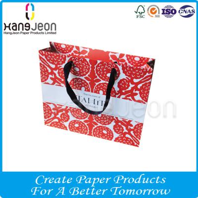 China Customized Printed Shopping Paper Bag / Gift Paper Bag / Handle Bag with Ribbon Handle for sale