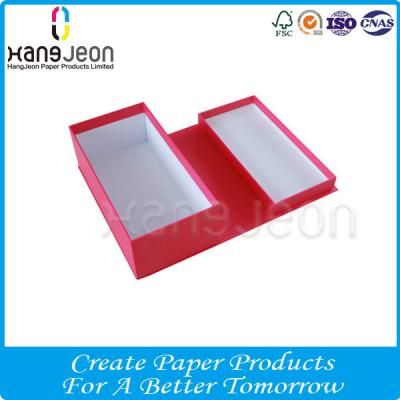 China Rigid Red Gift Package Packaging Paper Box with Customized Logo for sale